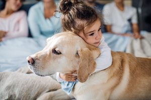 What is significance of contact with animals for child development?